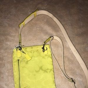 Coach | Bags | Coach Crossbody Lime Green Purse | Poshmark